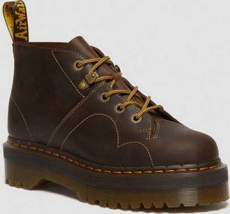 Dr. Martens Leder Church Arc Crazy Horse Monkey Plateaustiefel in Braun, Größe: 42