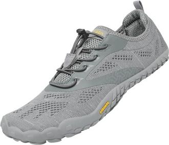 Saguaro Chaussures Pieds Nus, Unisexes, Respirantes, légères, pour Le Fitness, avec Large boîte à Orteils, Tricot Gris, 43 EU