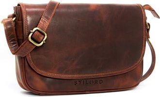 STILORD Avis Petit Sac à Main Femme Vintage Sac en Cuir Véritable Femme Sac Croisé Sacoche Élégant Pochette Téléphone pour Travail Voyage Sortir en Cuir, Coul