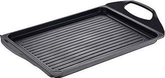 San Ignacio Compact - 24 &times; 26 cm Grillplatte - geschmolzenes Aluminium - Whitford -Innenraum in Schwarz und Au&szlig;enseiter in Schwarz - resistenter Dampf mit Indukti