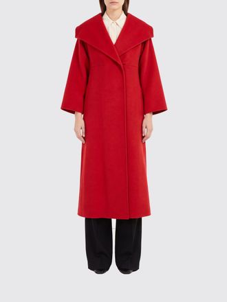 Liviana Conti Long manteau en laine, soie et cachemire &agrave; col ch&acirc;le