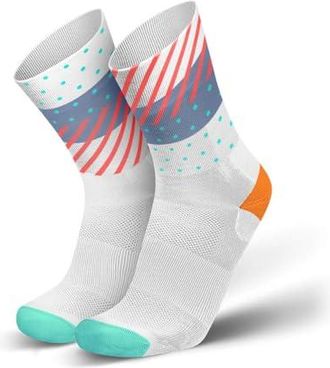 INCYLENCE Chaussettes de sport Wildness - pour le running - hautes/légères/respirantes - protection contre les ampoules - blanc, vert menthe, rouge fluo - 43-46