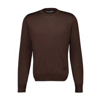 Dolce & Gabbana Round-Neck Strickwaren - - Knitwear - Herren - Braun - M