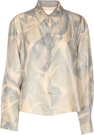 Alysi Femme, Blouses et Chemises, Multicolore, Taille: 36 FR Camicia Brushed Print Regular