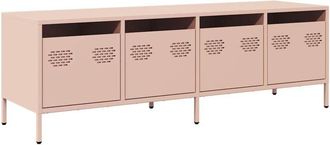 vidaXL Meuble tv rose 135x39x43,5 cm acier laminé à froid Vidaxl