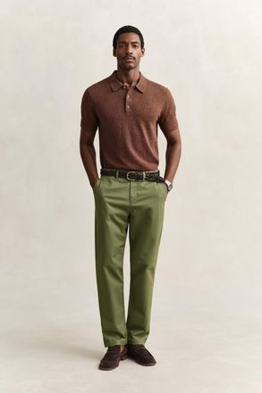 GANT Herren Regular Fit Classic Chinohose (42/36) DRY HERB Gr&uuml;n