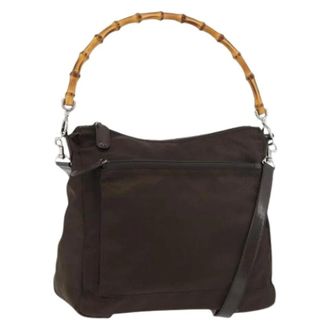 Gucci Sac bandouli&egrave;re vintage en nylon Pre-owned - Femme - Pre-owned - Brun - Taille: ONE Size
