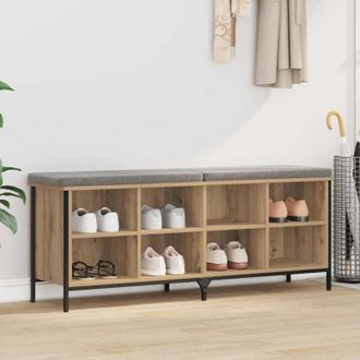 vidaXL vidaXL Cabinet &agrave; chaussures Ch&ecirc;ne artisanal 131 x 35 x 50 cm