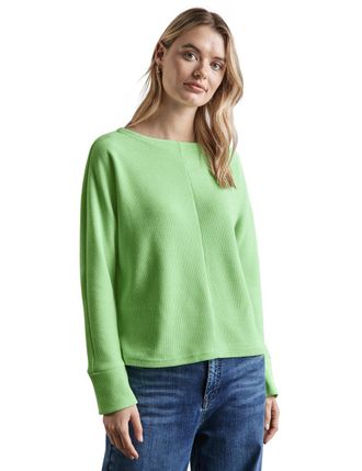 Street One Damen A322361 Langarmshirt,Gr&uuml;n, 36