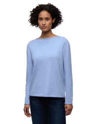 Street One Pullover mit gerolltem Saum Frosted Blue Mel. 42