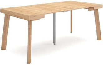 Skraut Home | Ausziehbarertisch | Multifunktionaler ausziehbarer | 180 | F&uuml;r 8 G&auml;ste | H&ouml;lzerne Beine | Moderner Stil | Eiche