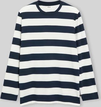 s.Oliver Red Label Longsleeve mit abgerundetem Saum