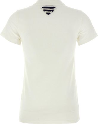 Prada Vintage Logo Print T-Shirt - Cream