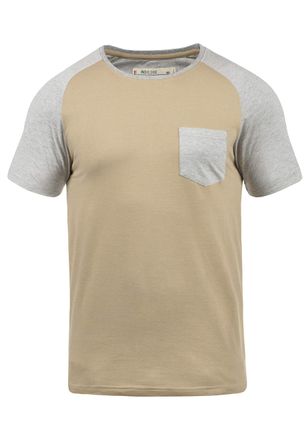 Indicode IDGresham Herren T-Shirt Kurzarm Shirt mit Rundhals-Ausschnitt Brusttasche Baumwollmischung Regular fit, Größe:XL, Farbe:Sand (037)