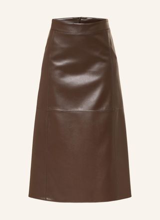 Max Mara Rock Crisma In Lederoptik braun