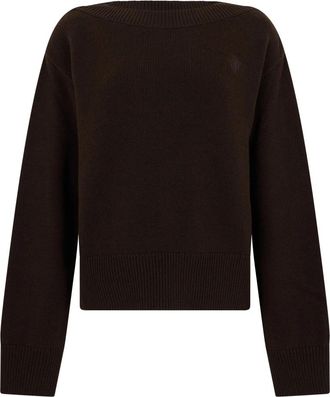 Gucci Strickpullover aus Kaschmir mit Stickerei - - Knitwear - Damen - Braun - M