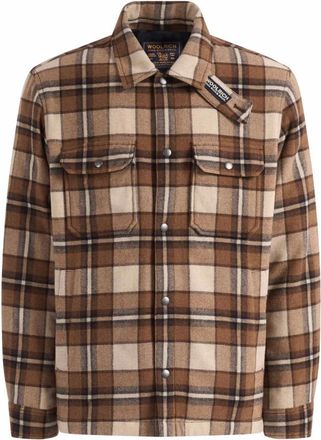 Woolrich Surchemise Alaskan &agrave; carreaux - Homme - Chemises - Brun - Taille: L