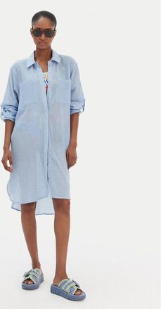 Seafolly Hemd Crinkle 55536-CU Himmelblau Relaxed Fit