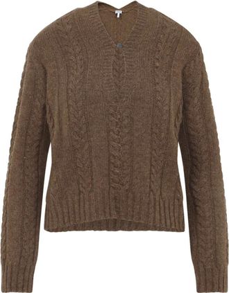 Loewe Femme, Pulls, Brun, Taille: 38 FR Pull en laine