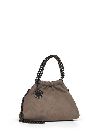 Stella McCartney Womens Crossbody Bag Falabella Dark Taupe Brown Polyamide Handbags Hand