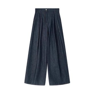 Dries Van Noten Femme, Pantalons, Bleu, Taille: 36 FR Wide Pantalons