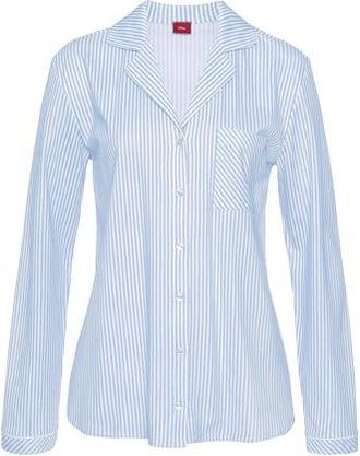 s.Oliver AK-148-45 Haut de Pijama, Blau Gestreift, 32-34 Femme