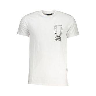 Cavalli Cotton T-Shirt - - Tops - Herren - Wei&szlig; - XL