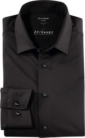 Olymp Business Langarmhemd - - Shirts - Herren - Schwarzk - M