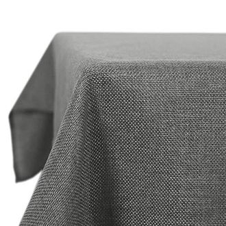 Deconovo Nappe Anti Taches Rectangulaire Exterieur Effet Lin Imperméable Decoration Table 150x240cm Gris