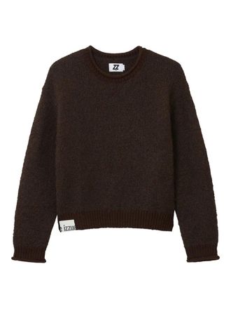 Izzue Pullover mit gerüschten Bündchen - Braun