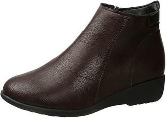 Generic Bottines pour femme &agrave; talon compens&eacute; bas - &Eacute;l&eacute;gantes - Style r&eacute;tro - Bout rond - Antid&eacute;rapantes - Fermeture &eacute;clair lat&eacute;rale - Confortables - Pour la m