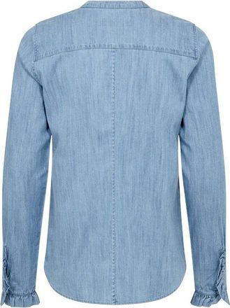 Mos Mosh Langarmbluse MOS MOSH Bluse MATTIE DENIM mit Lyocell - Mid Blue