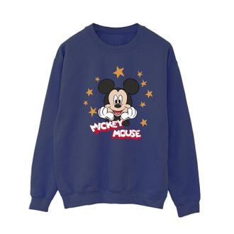 Disney Mickey Mouse Stars Sweatshirt f&uuml;r Damen (Marineblau)