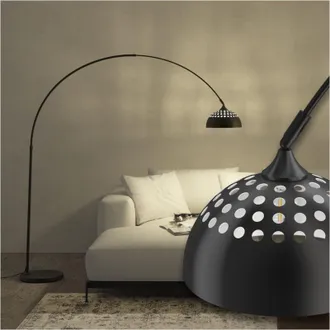 TecTake Lampe sur pied arcus en acier style r&eacute;tro, 60W