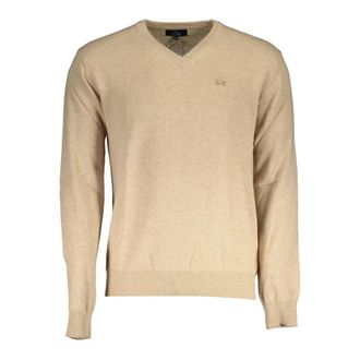 La Martina Beiger Pullover Langarm Herren - - Knitwear - Herren - Beige - XL