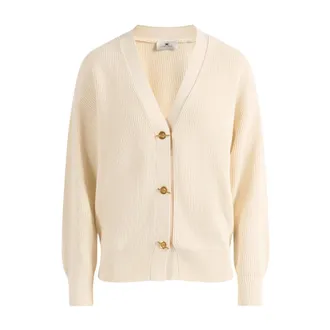 Elisabetta Franchi Femme, Pulls, Beige, Taille: 42 FR Maglia Tricoto