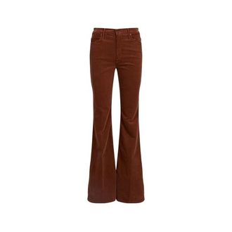 Mother Pantalon boot-cut en coton m&eacute;lang&eacute;