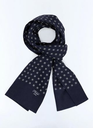 Fursac Foulard en soie &agrave; motif - Taille Unique - Homme
