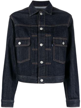 Levi's Jeansjacke mit Logo-Kn&ouml;pfen - Blau