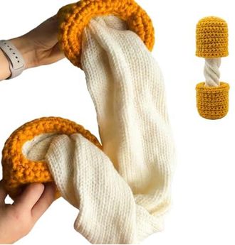 Generico Fruusv &Eacute;charpe avec poches pour les mains, chauffe-mains en tricot doux sur le th&egrave;me du fromage - &Eacute;charpe &agrave; col long pour femmes, pour lhiver, la marc