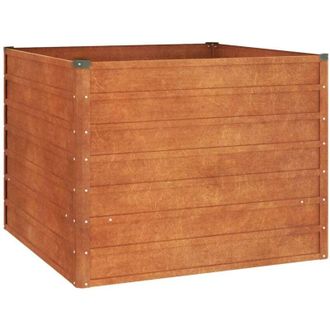 vidaXL Vidaxl - Lit sur&eacute;lev&eacute; de jardin rouill&eacute; 100x100x77 cm acier corten