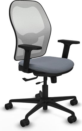 Piqueras y Crespo B&uuml;rostuhl, Grau und Wei&szlig;, 2D-Armlehnen, h&ouml;henverstellbare Lendenwirbelst&uuml;tze, ausgestattet mit Syncro/Traslack und Schaumstoff, Wei&szlig;/Grau