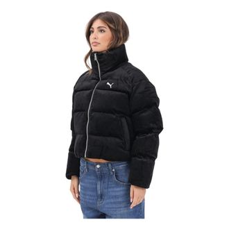 Puma Puma, Femme, Vestes, Noir, Taille: 36 FR Piumino in velluto a coste Wardrobe Essentials