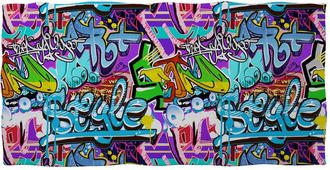 Showudesigns Graffiti-Badetuch, d&uuml;nn, f&uuml;r Reisen, Herren, Damen, gro&szlig;, saugf&auml;hig, Badetuch f&uuml;r Pool, Strand, Fitnessstudio, Duschtuch, mehrfarbig