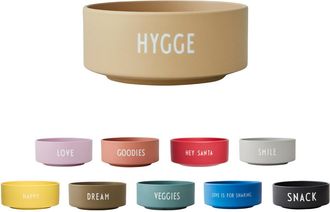 DESIGN LETTERS Snack Schale Beige VEGGIES | Porzellan Snackschale für Weihnachtsdeko, Weihnachtsdeko Tisch, Weihnachtsgeschenke Kleinigkeiten | Salatschüssel, Müslis