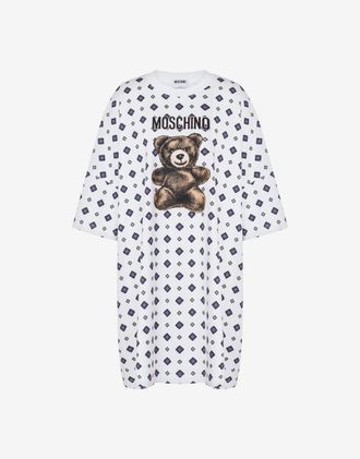 Moschino Moschino Teddy Bear - Robe en jersey de coton biologique - Blanc