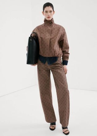 Mango Balloon-Jeans mit Polka-Dots schokolade - Damen - 32 - MANGO