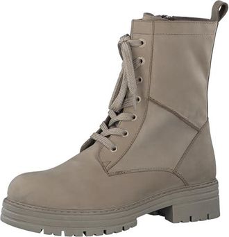 Marco Tozzi Bottines à Lacets pour Femme 2-25286-43 Botte mi-Mollet, Nubuck Taupe, 40 EU