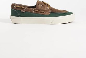 Vans chaussures bateau &agrave; 2 oeillets vert