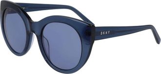 DKNY Dkny, Femme, Accessoires, Bleu, Taille: ONE Size Lunettes de soleil en ac&eacute;tate avec verres d&eacute;grad&eacute;s